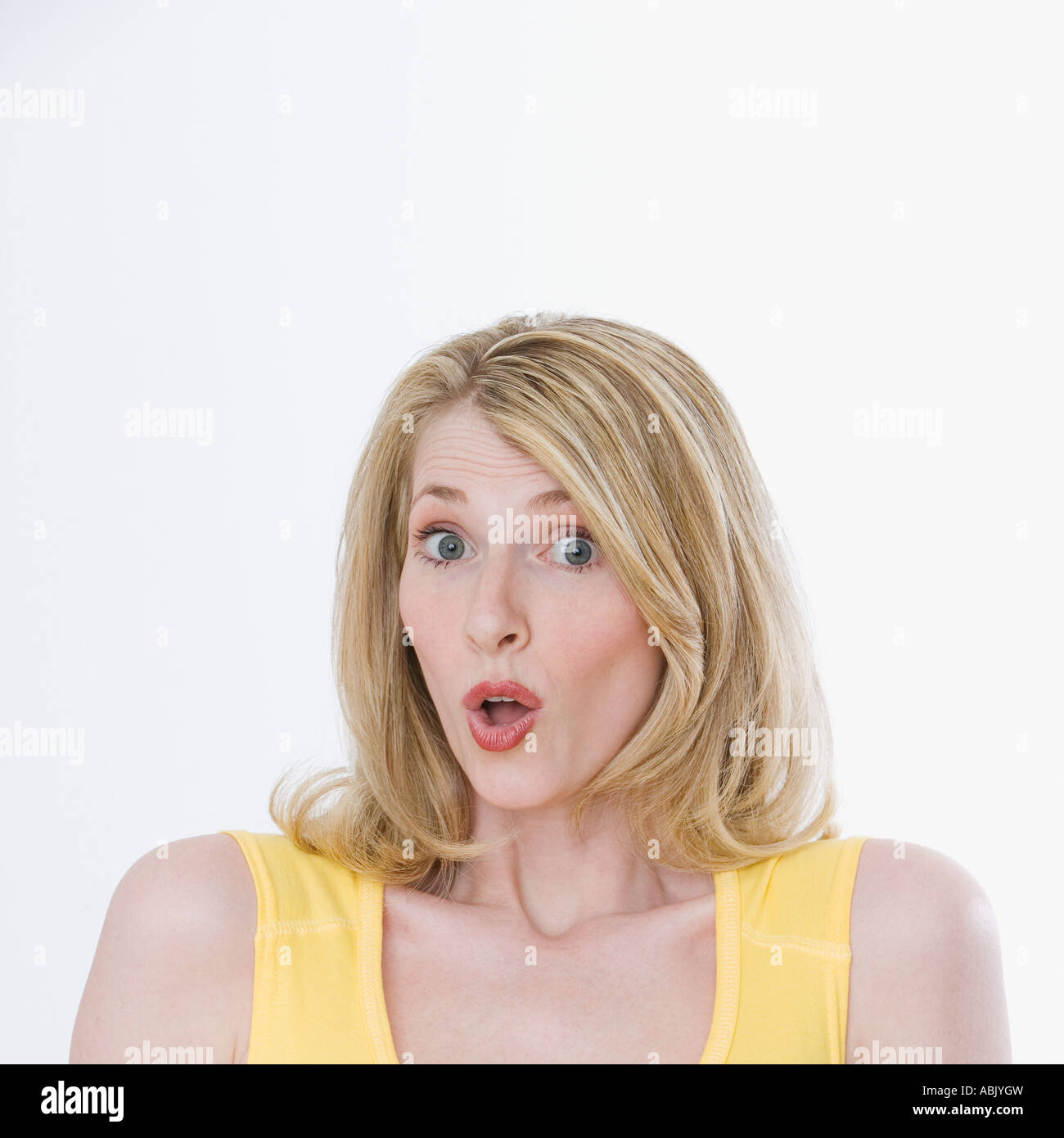 Close up surprised woman reacting hi-res stock photography and images ...