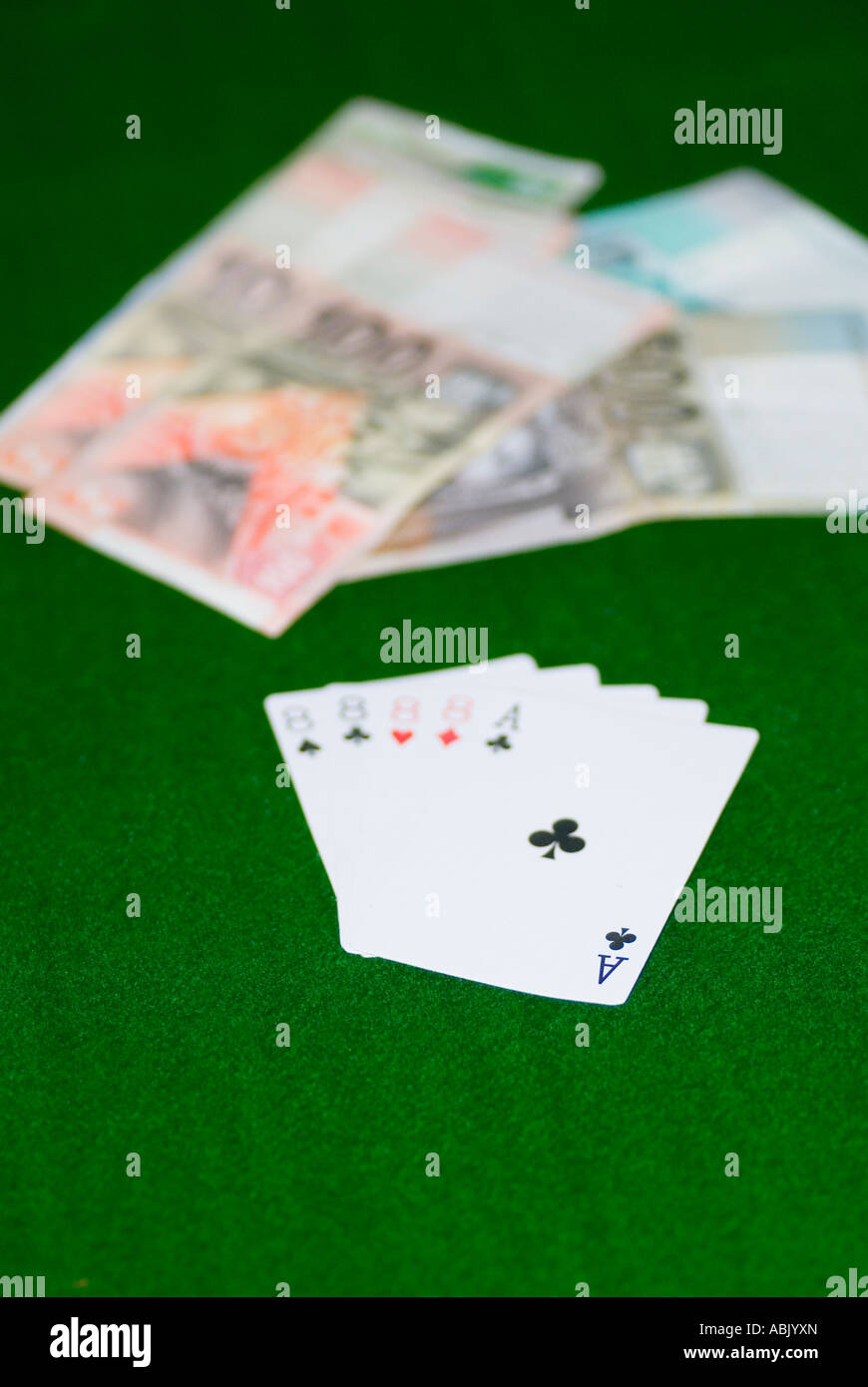 Poker hand money pot hi-res stock photography and images - Alamy