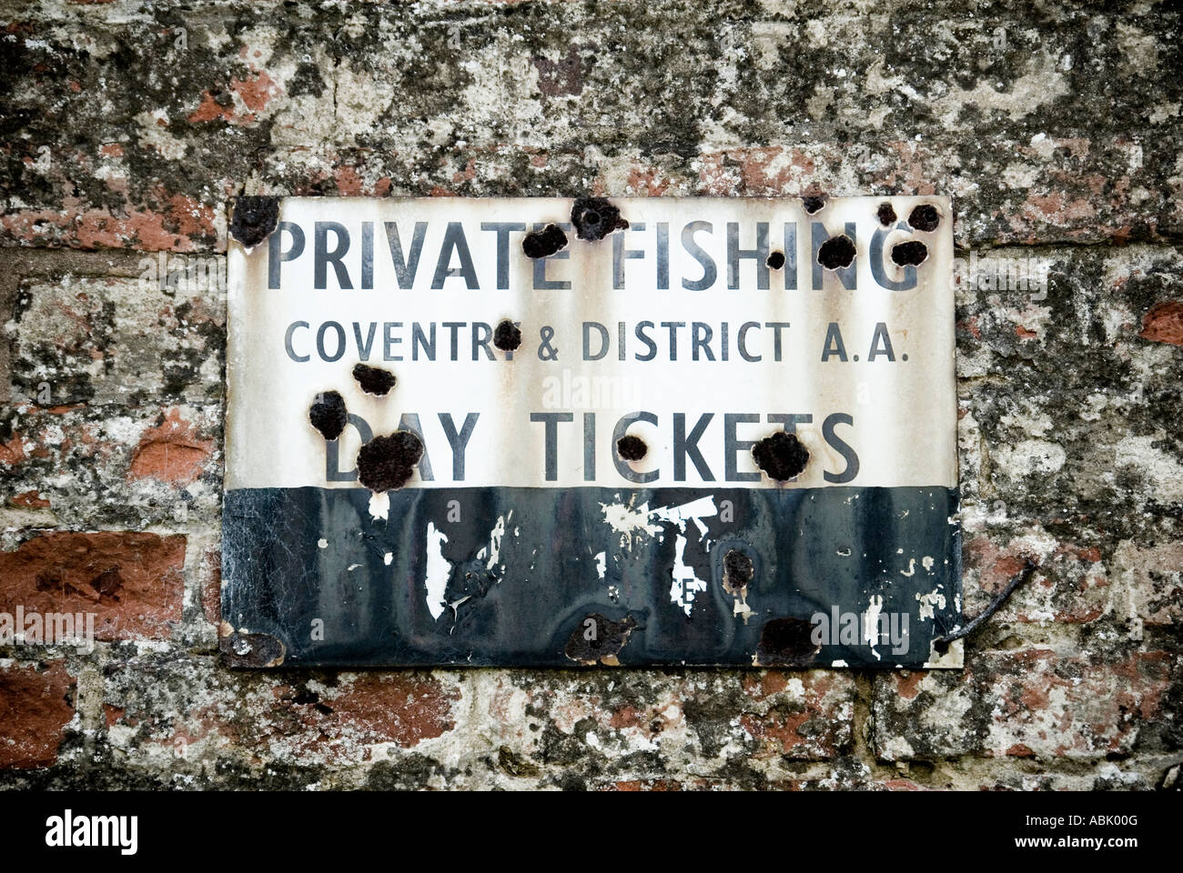 A Private Fishing Sign Stock Photo - Alamy