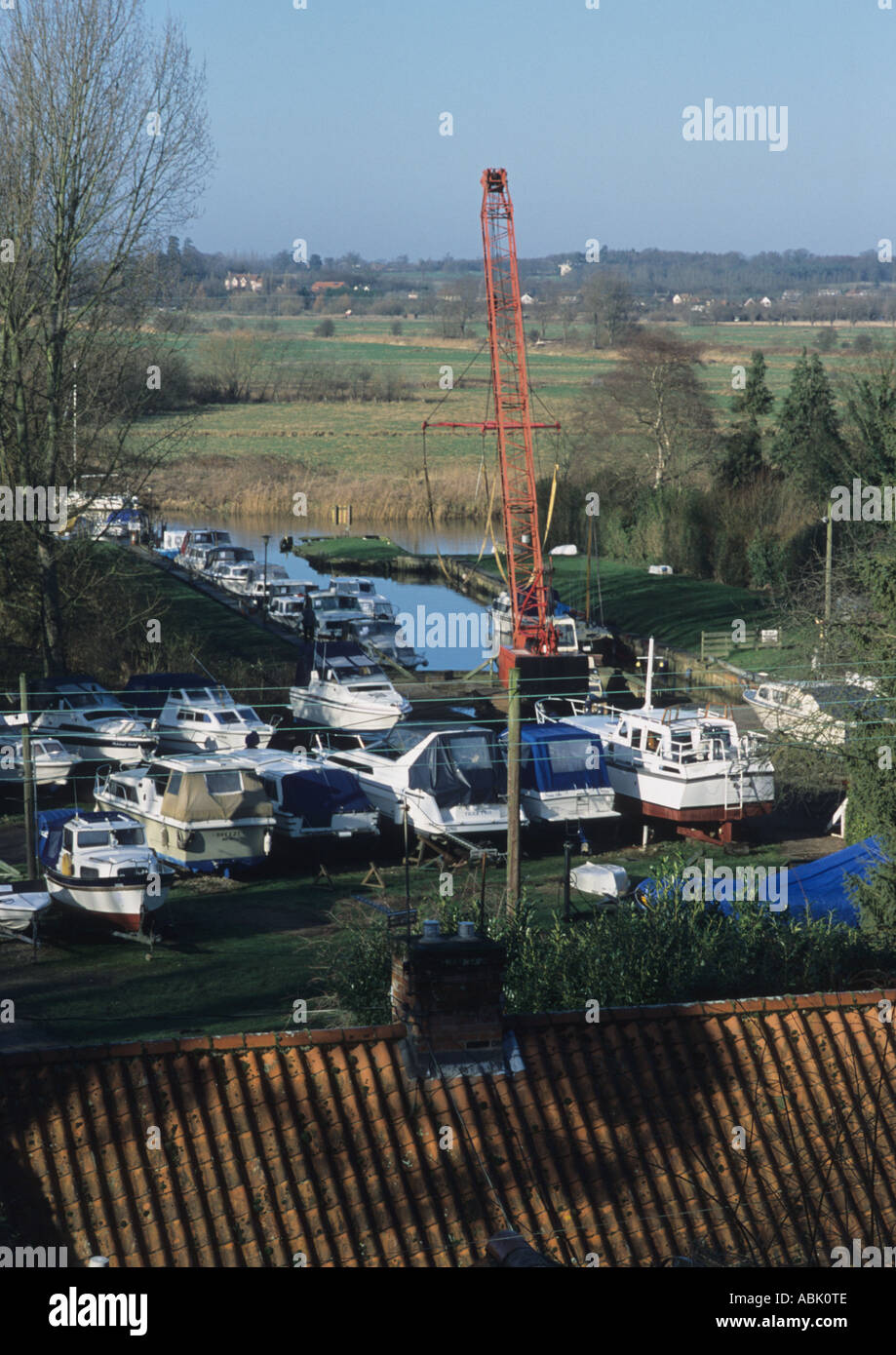 View Over Puddingmoor In Beccles in Suffolk Uk Stock Photo - Alamy