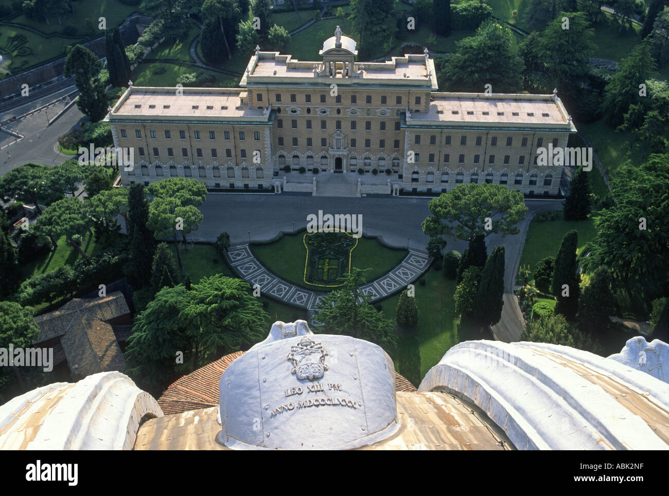 aerial view from the top of Saint Peter's basilica, Vatican,Rome Stock ...