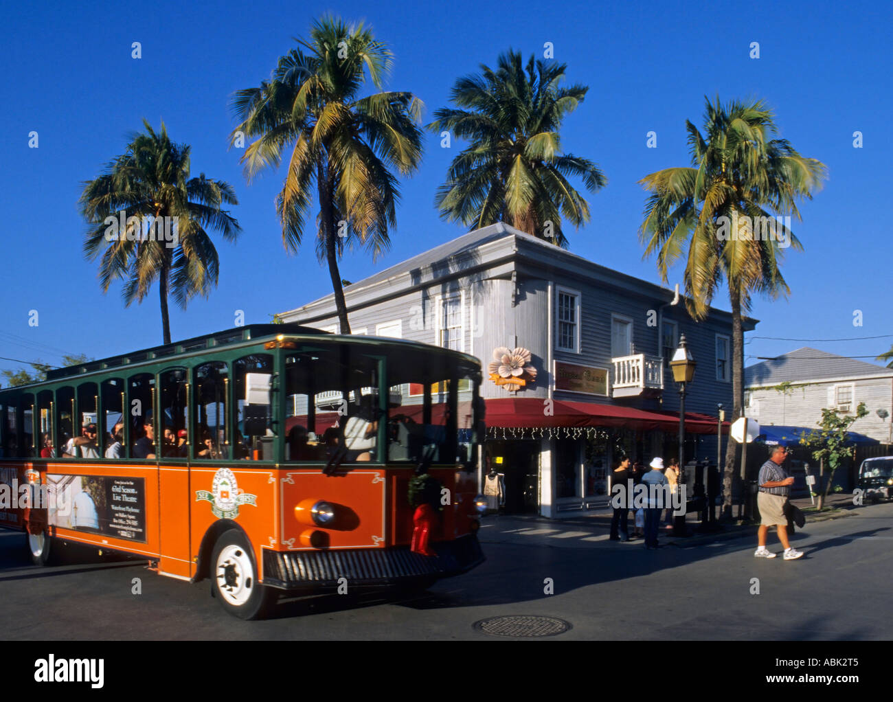 tourist bus in Key West Florida USA Stock Photo - Alamy