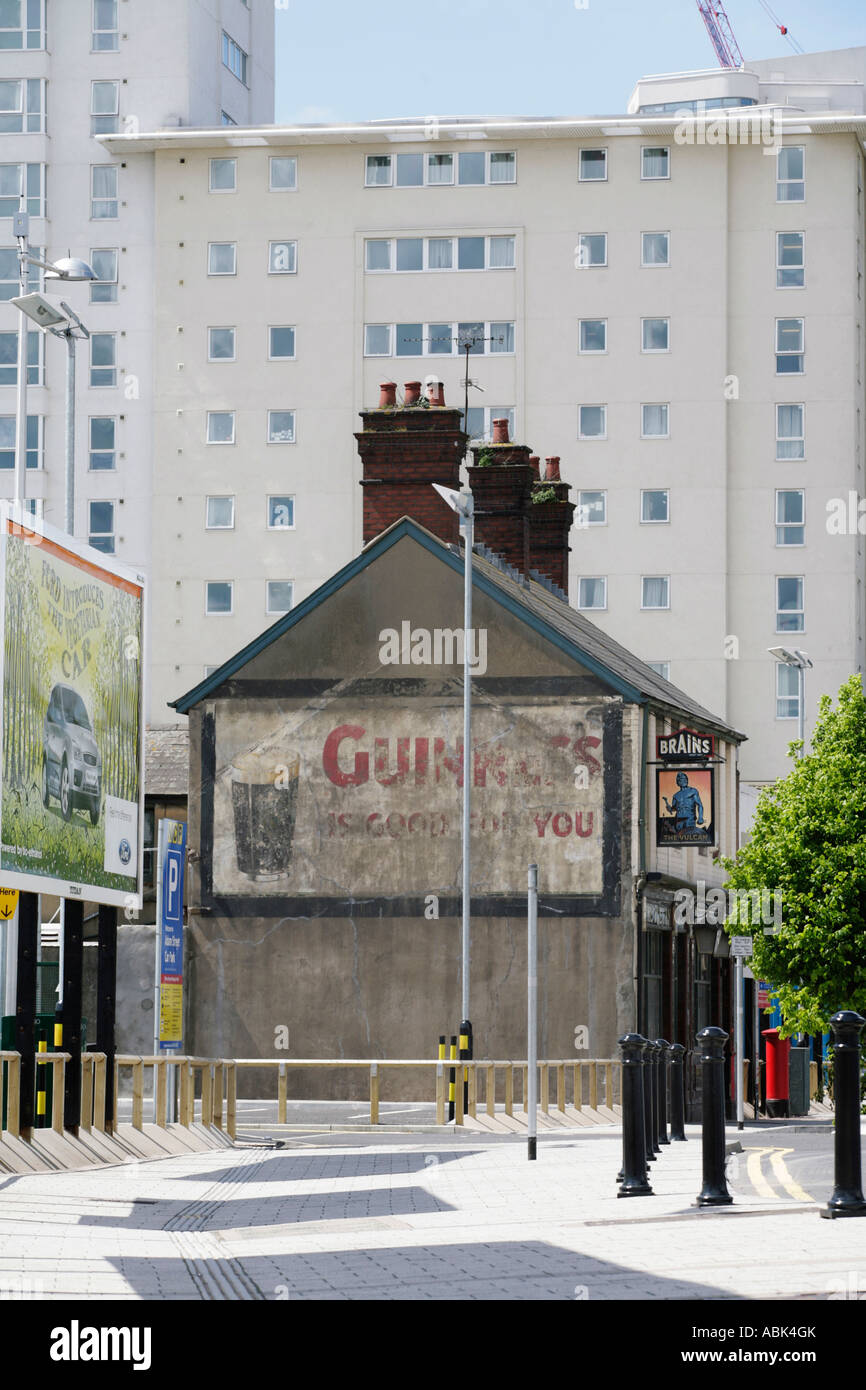 The Vulcan Pub New Apartment Buildings Cardiff City Centre Stock Photo ...