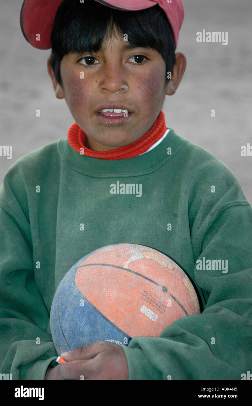 Aymara indian boy in a village in The Andes, Bolivia Stock Photo - Alamy