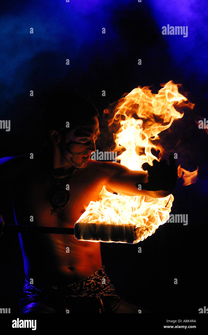 male entertainer at a party in japan throwing fire Stock Photo - Alamy