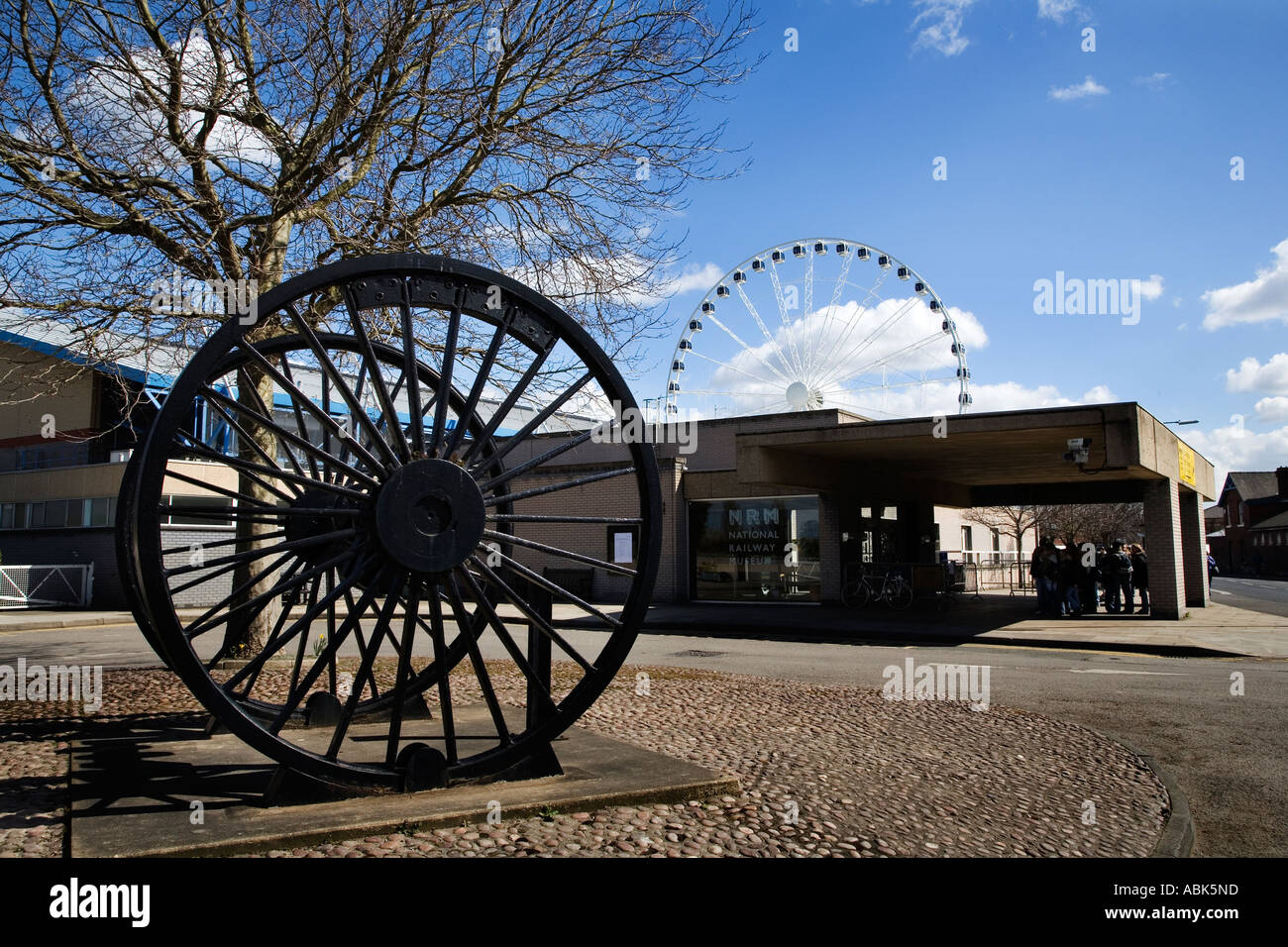 Old Railway Engine Wheels and The Yorkshire Wheel at The NRM York ...