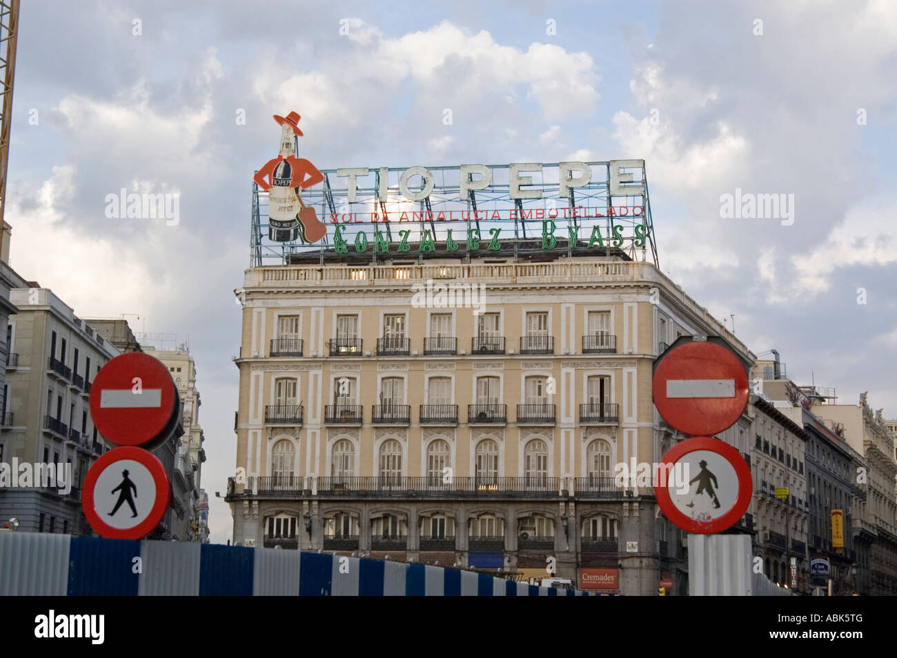 The Famous Tio Pepe sign at Puerta del Sol, Madrid, Spain Stock Photo ...