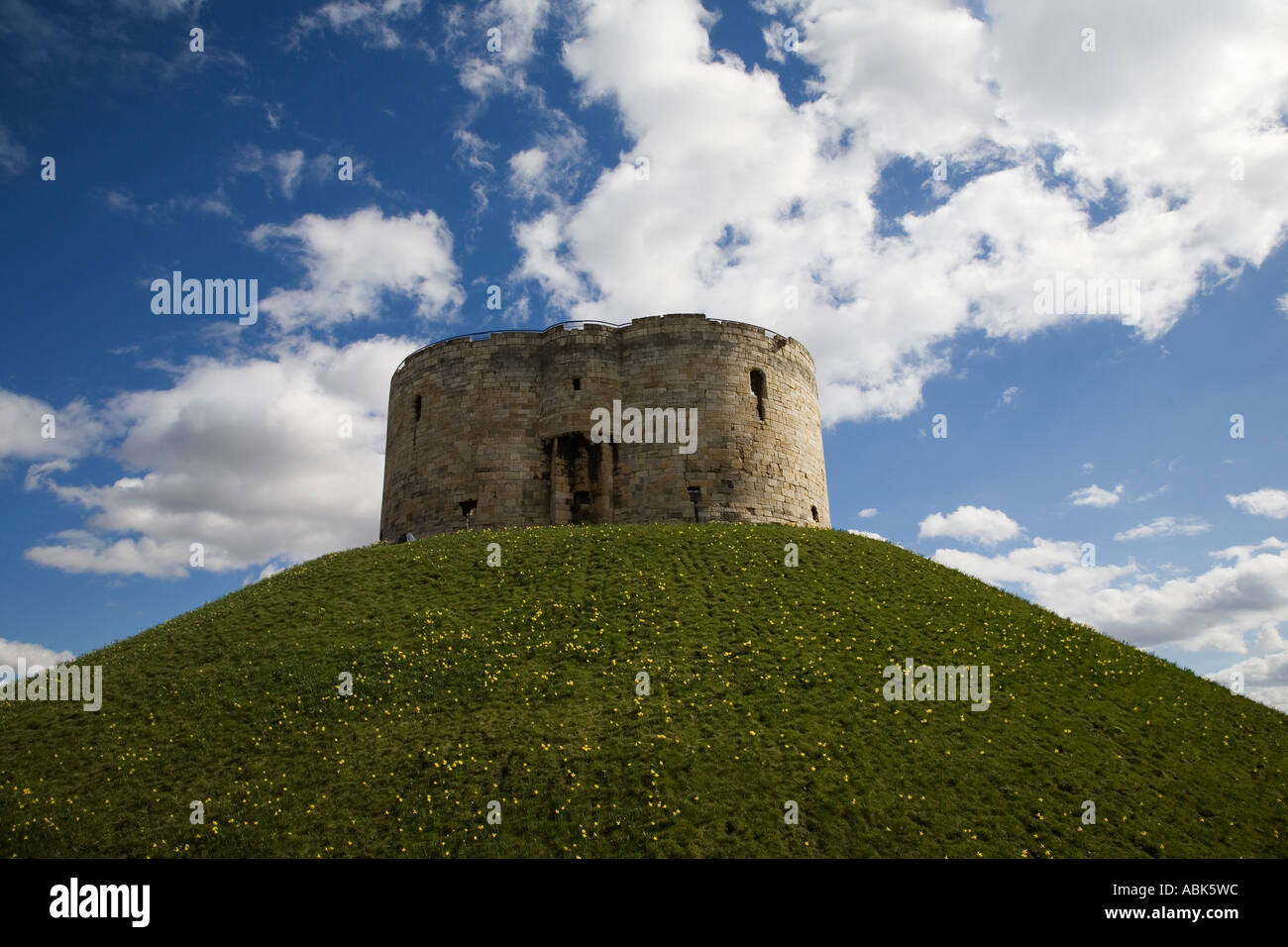 The 13th Century Cliffords Tower in York Yorkshire England Stock Photo ...