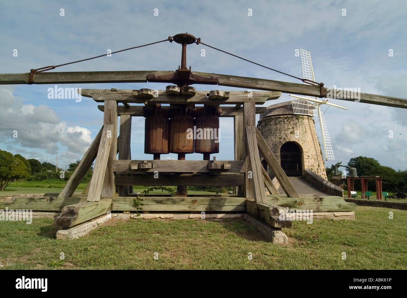 Sugar Cane Animal Mill and Windmill, Whim Plantation, St Croix, US ...