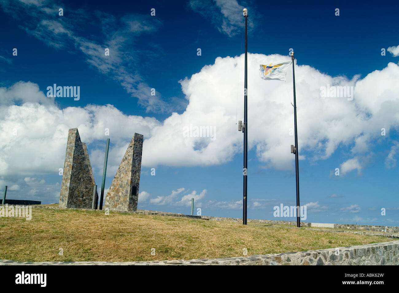 Point Udall Millennium Monument, St Croix, US Virgin Islands Stock ...