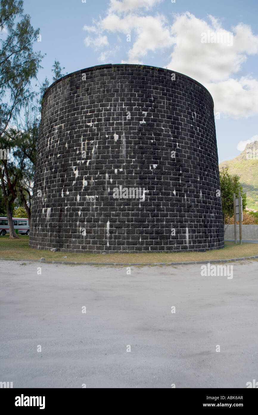 Sinister exterior in black rock construction of this historic Martello ...