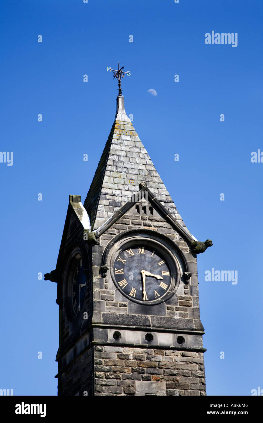 Clock tower architecture time vertical travel europe hi-res stock ...