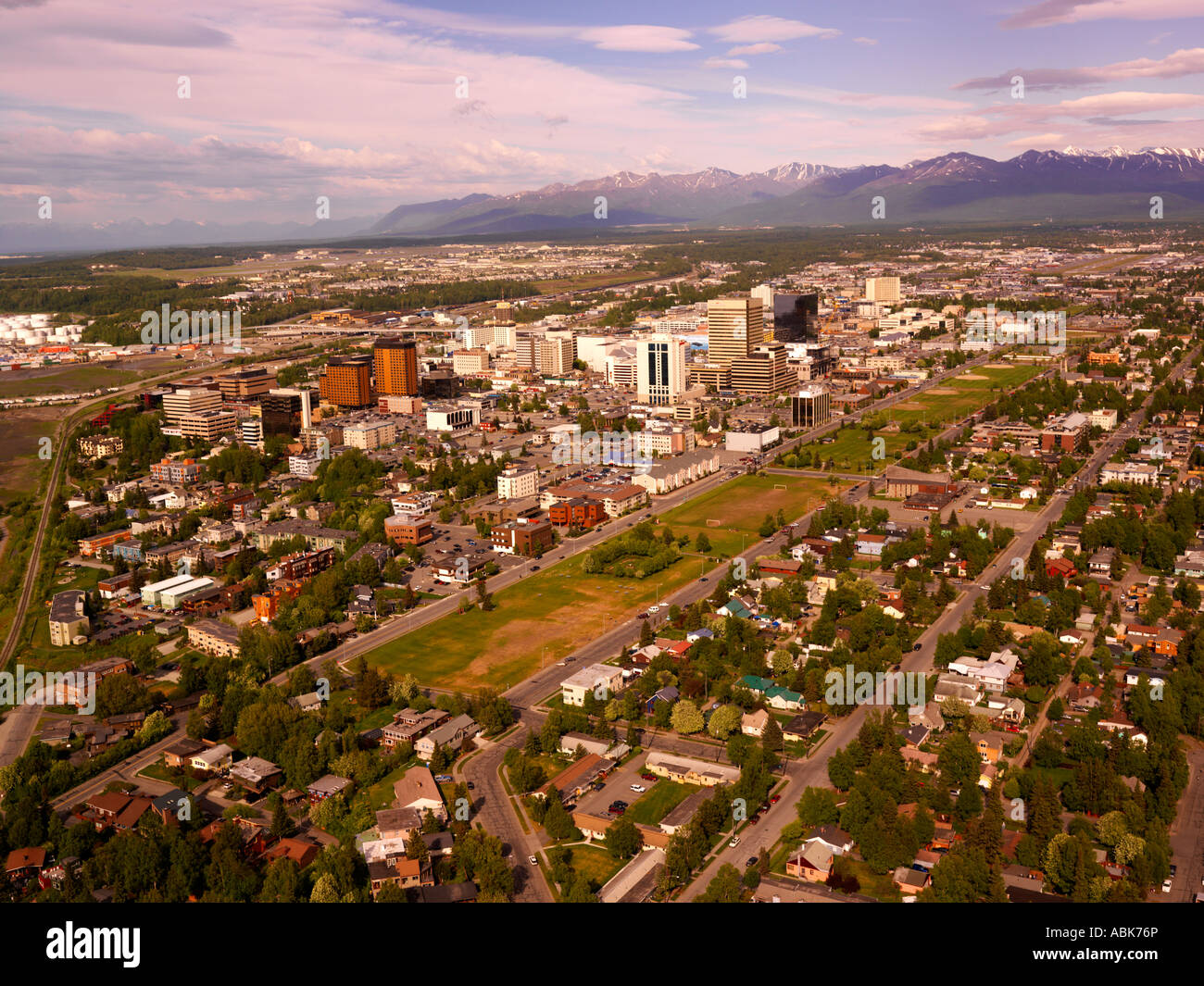 Aerial downtown anchorage alaska hi-res stock photography and images ...