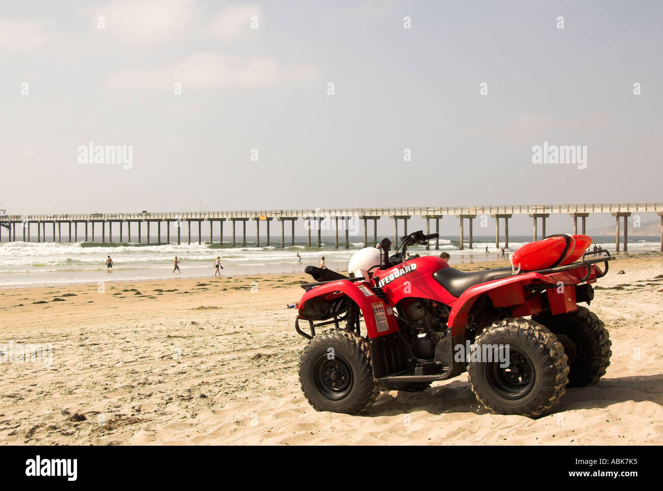 A lifeguard buggy on Scripps Beach, San Diego, California, USA Stock ...