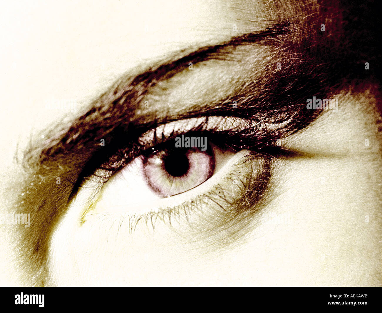 Infra red female eye Stock Photo - Alamy