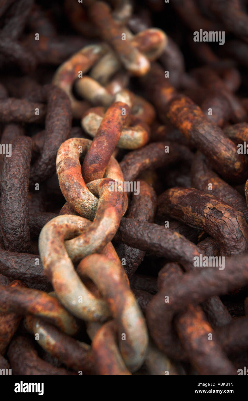Rusty old chains Stock Photo - Alamy