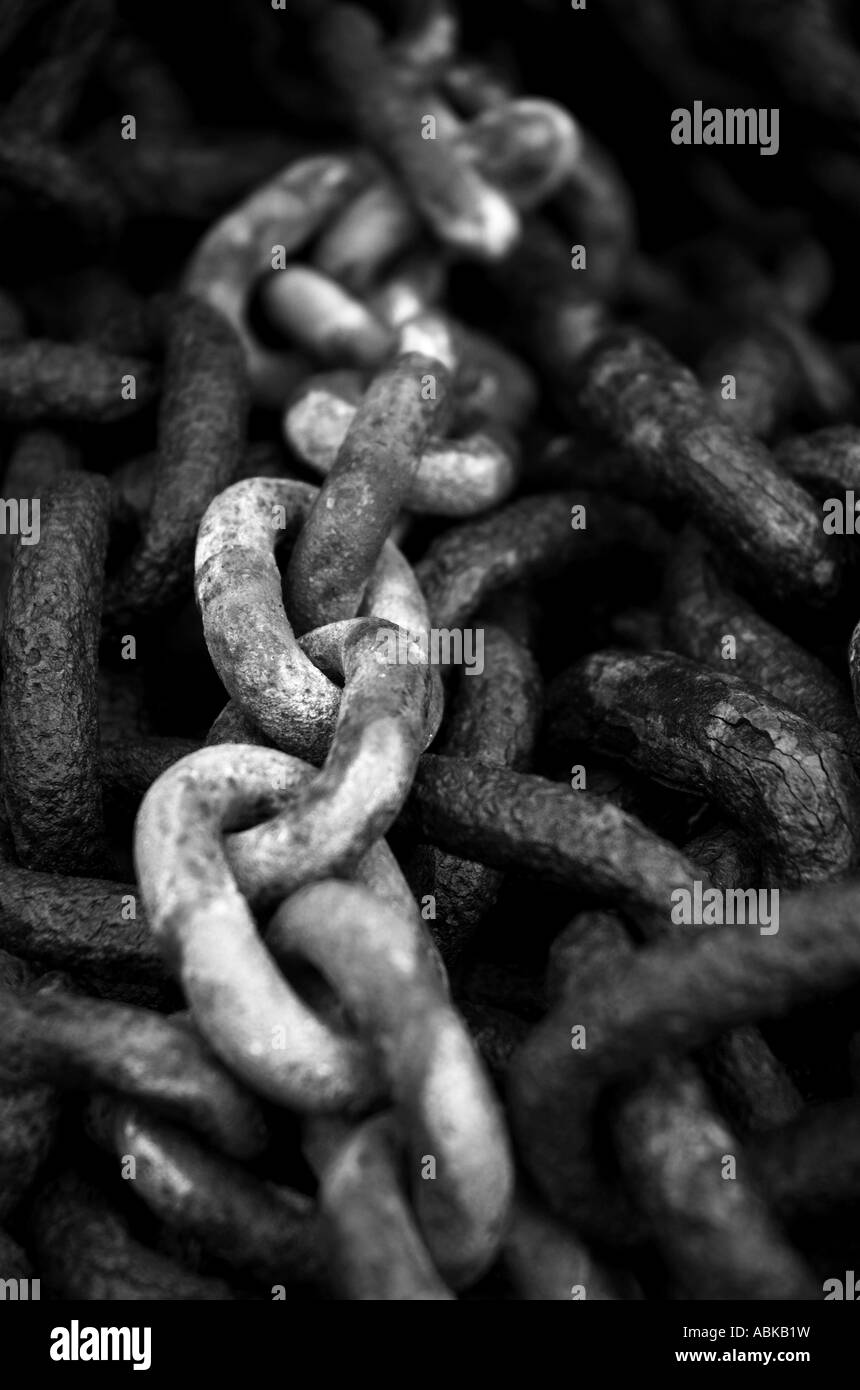 Oxidisation of chains Black and White Stock Photos & Images - Alamy