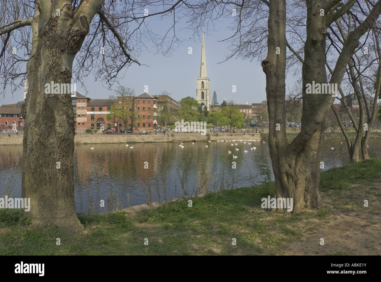 Worcester city the river severn worcestershire Stock Photo - Alamy