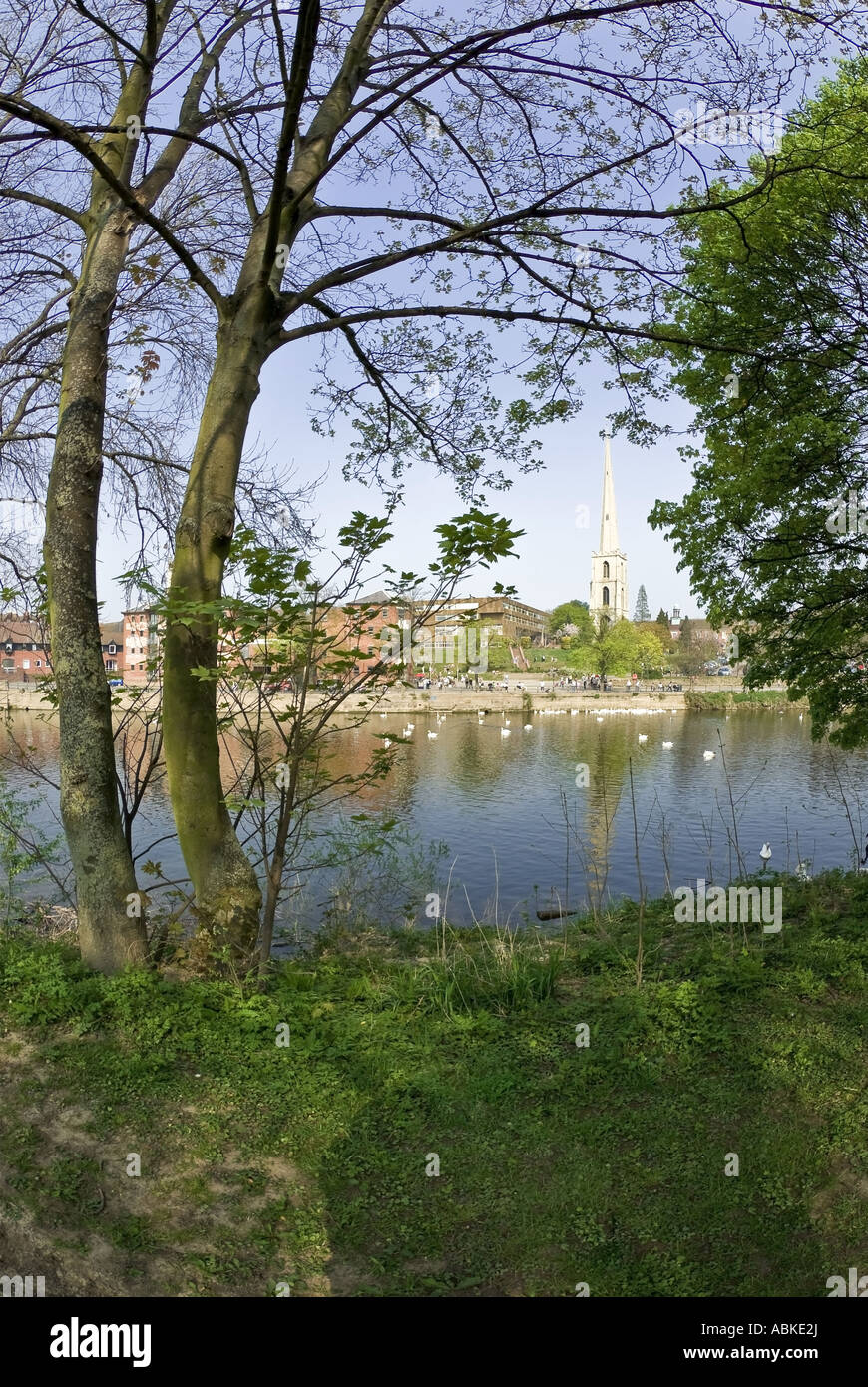 Worcester city the river severn worcestershire Stock Photo - Alamy
