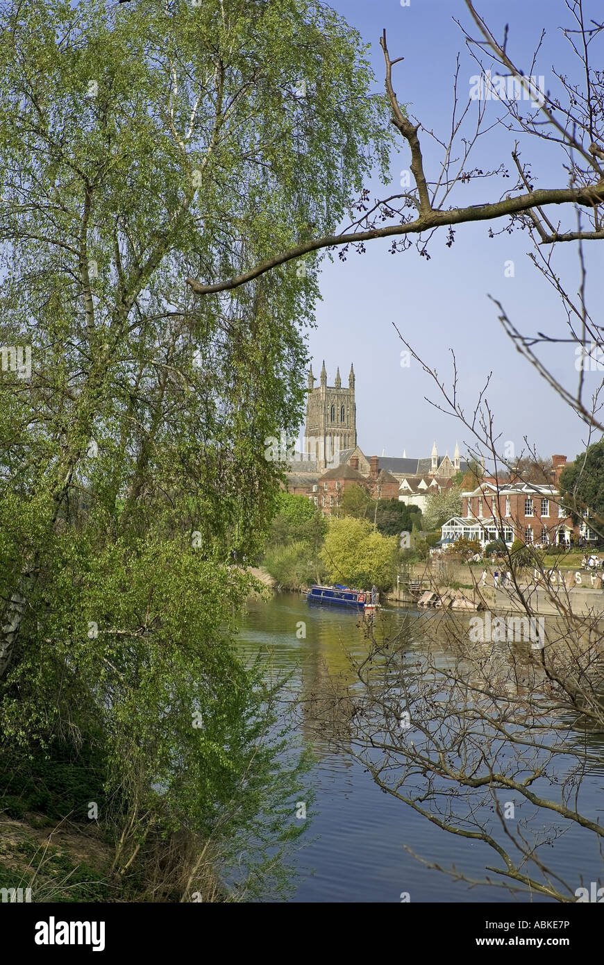 Worcester city the river severn worcestershire Stock Photo - Alamy