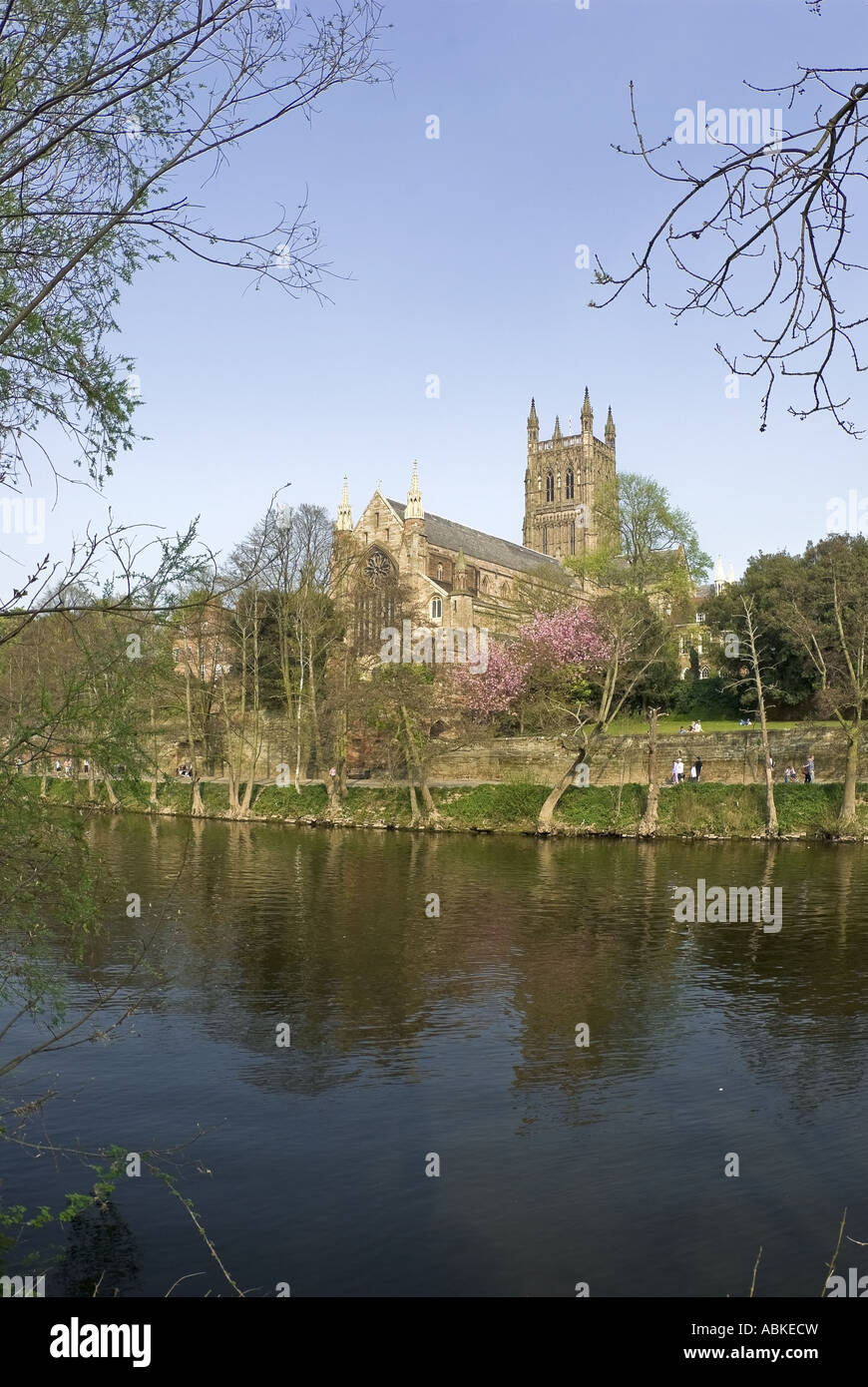 Worcester city the river severn worcestershire the midlands england uk ...