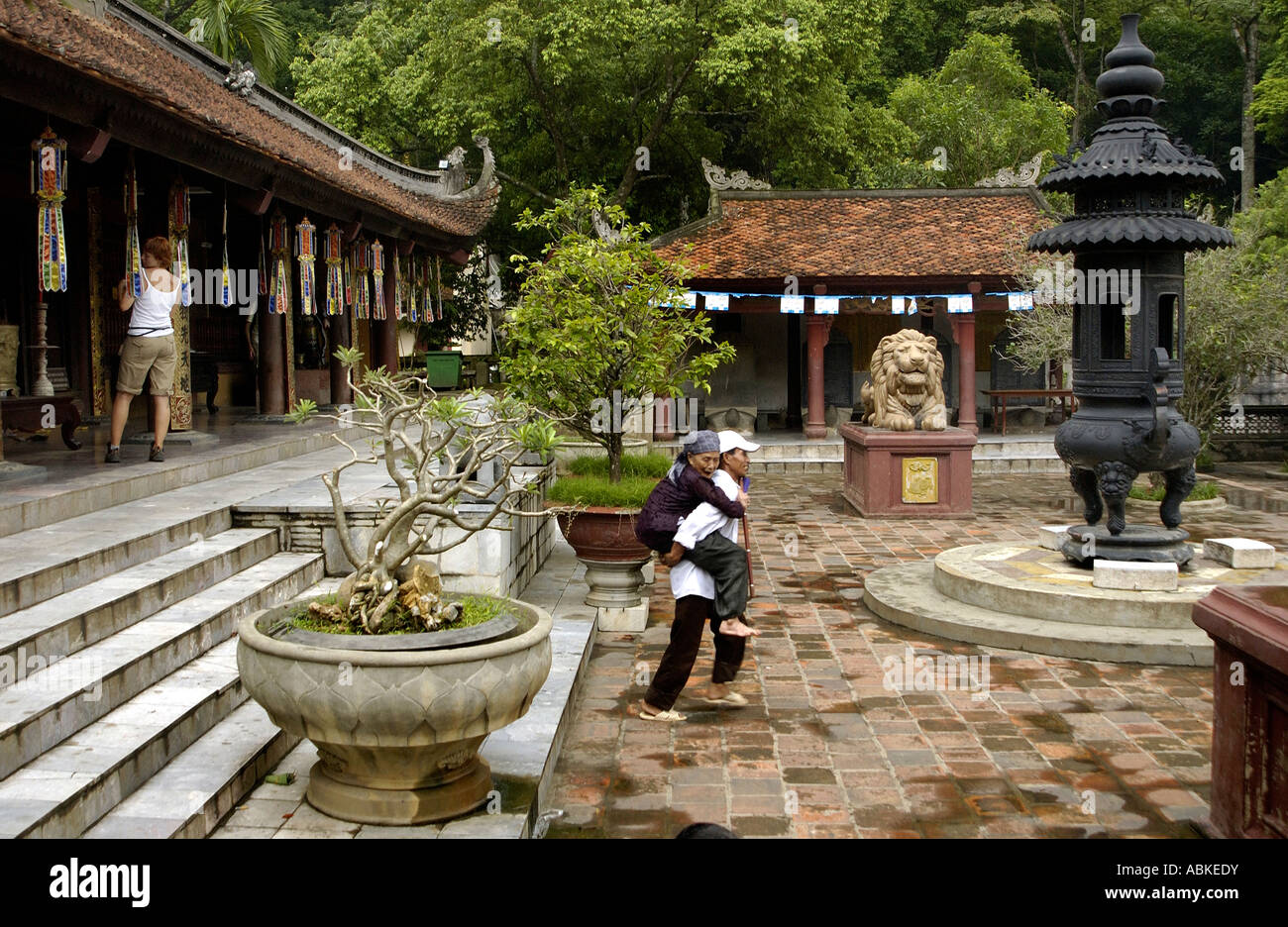The Citadel and Thien Mu pagoda Perfume Pagoda outside Hanoi Vietnam ...