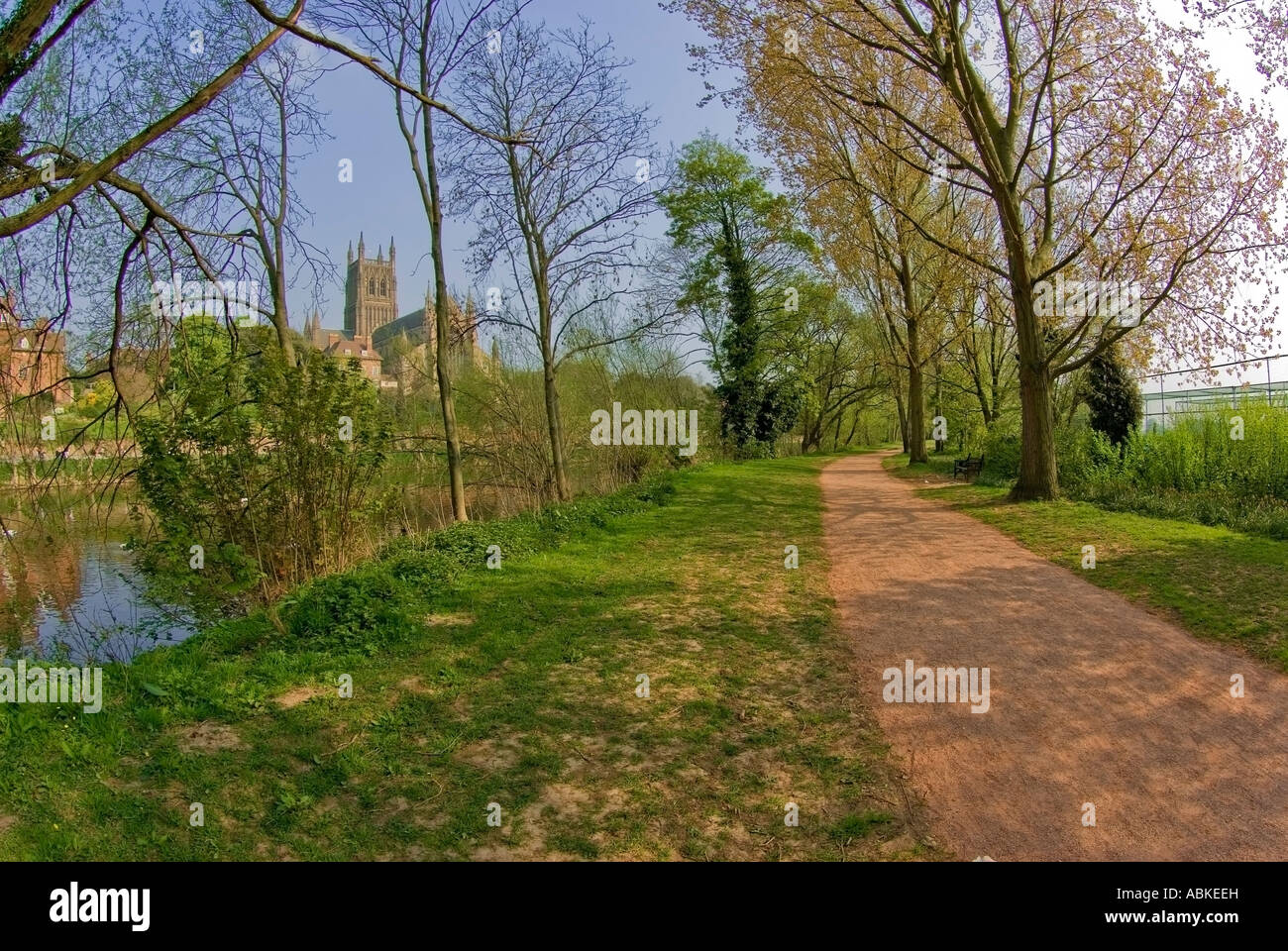 Worcester city the river severn worcestershire the midlands england uk ...