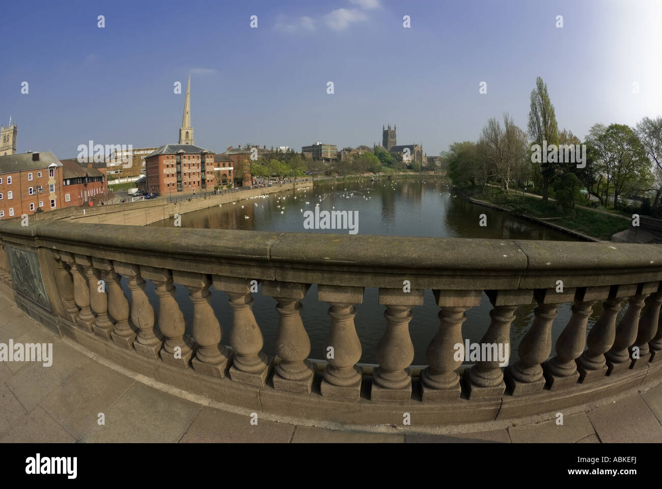 Worcester city the river severn worcestershire the midlands england uk ...