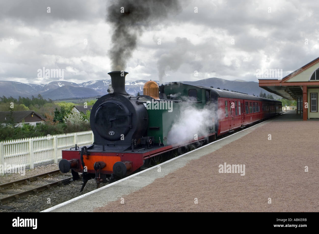 Restored steam train; Locomotive on the Strathspey Steam heritage ...