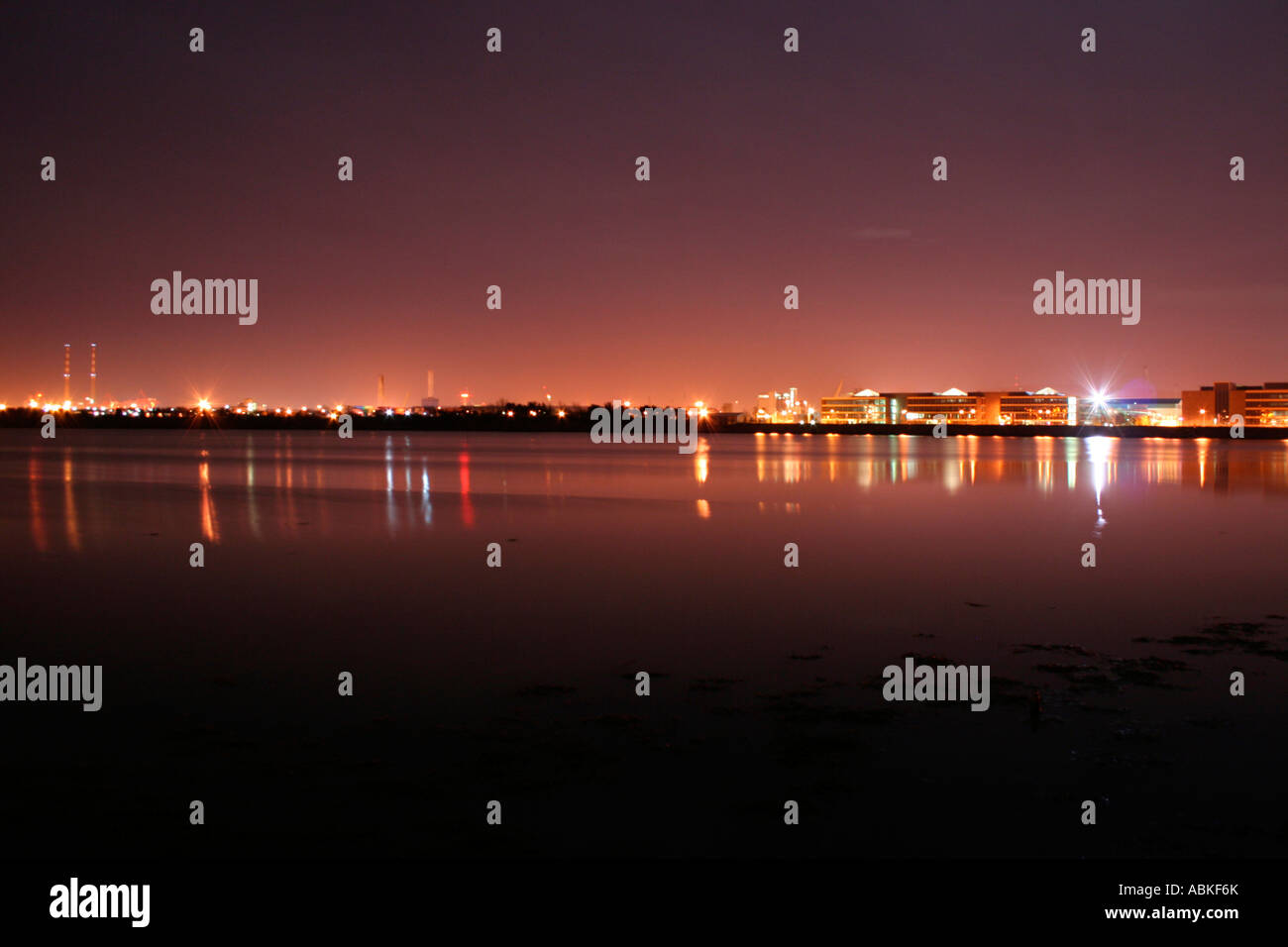 night scape of North Dublin bay Stock Photo - Alamy