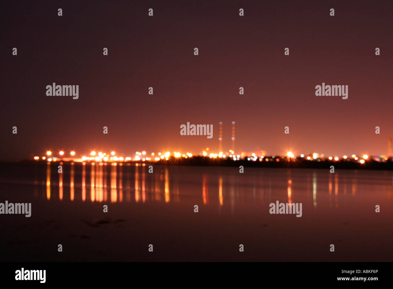night scape of North Dublin bay Stock Photo - Alamy