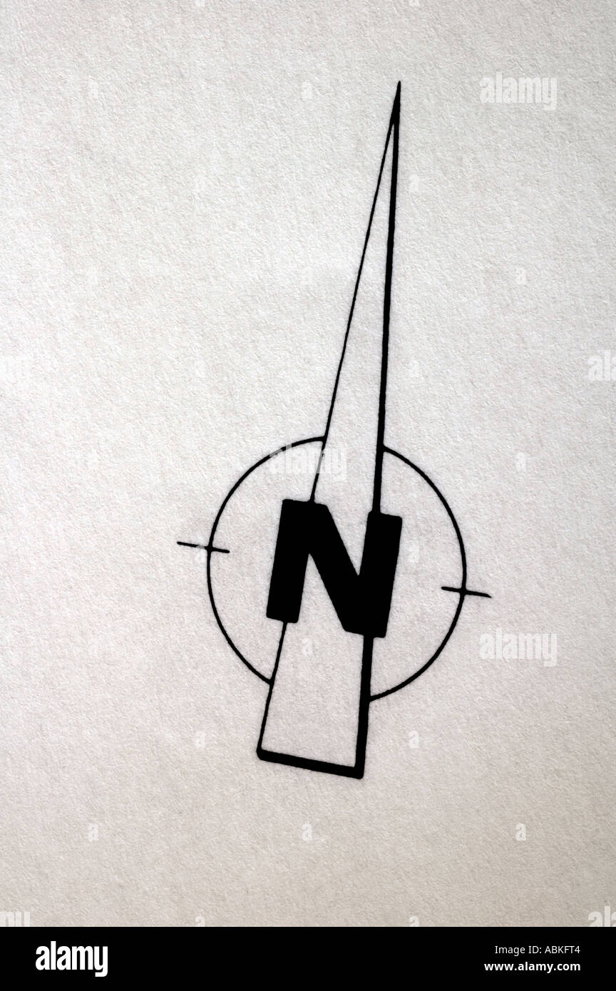 Compass showing north symbol direction hi-res stock photography and ...