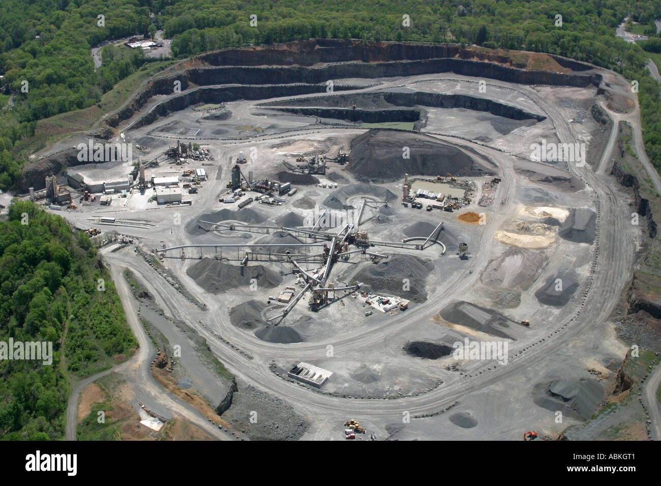 Aerial view of a Quarry Stock Photo - Alamy