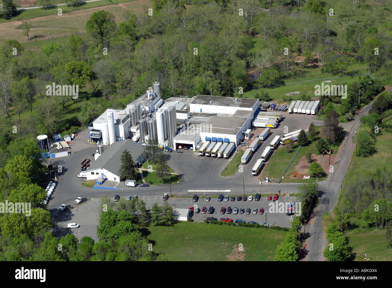 Aerial view of milk distribution facility in New Jersey Stock Photo - Alamy