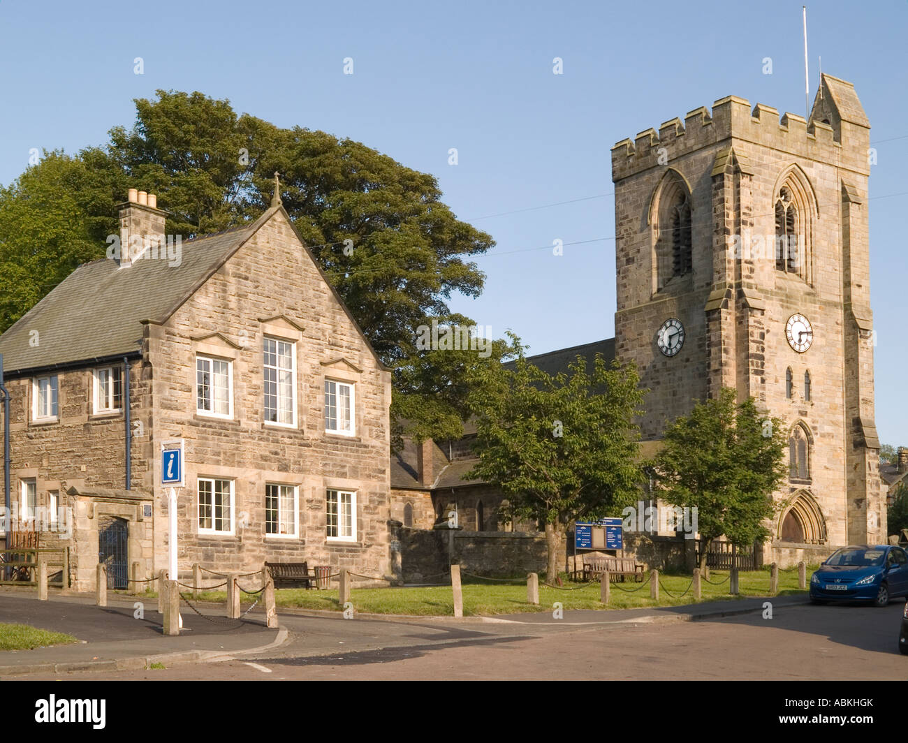 All Saints church and Parish Hall in the village of Rothbury ...