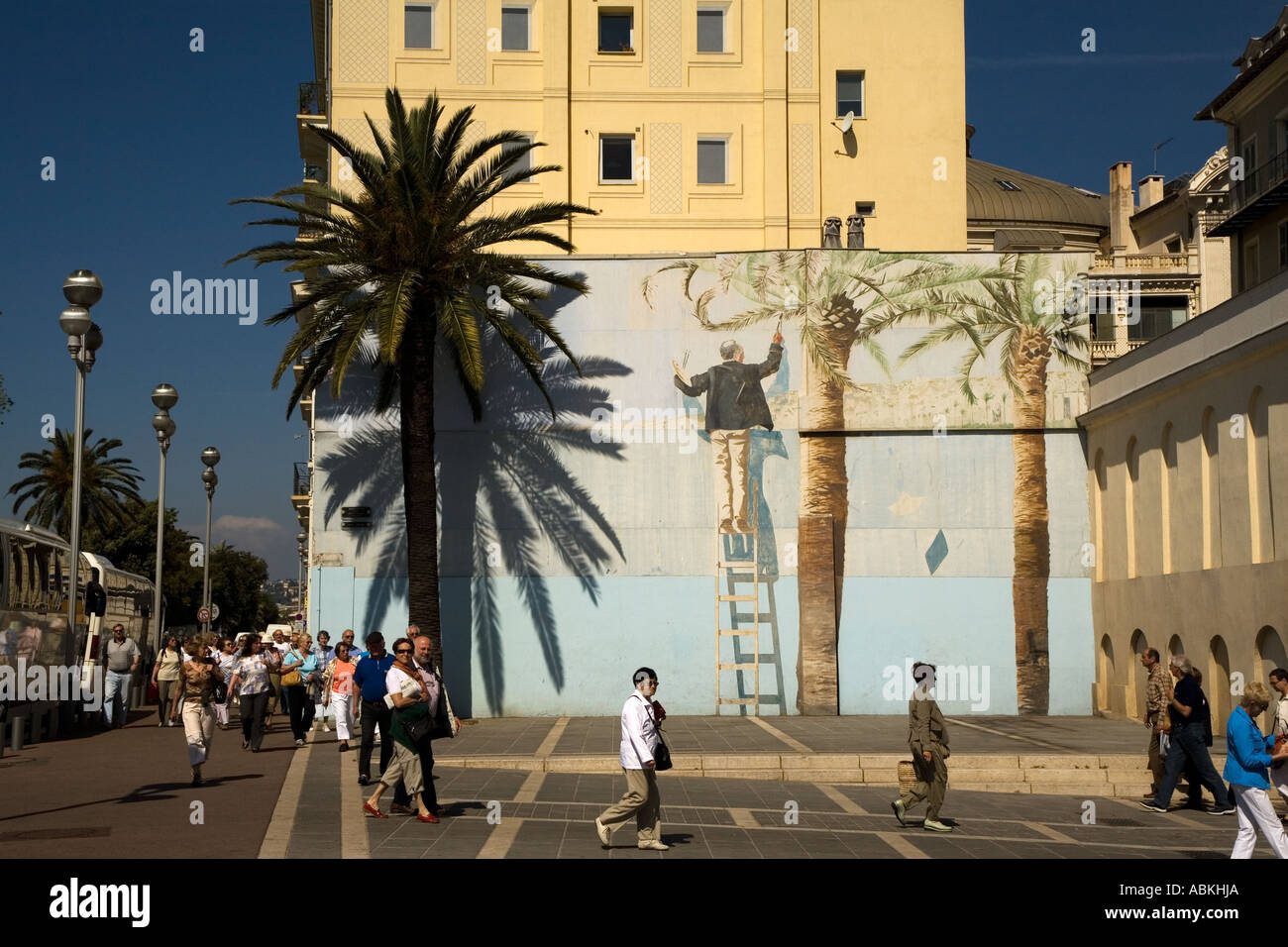 Street mural in Nice France Stock Photo - Alamy