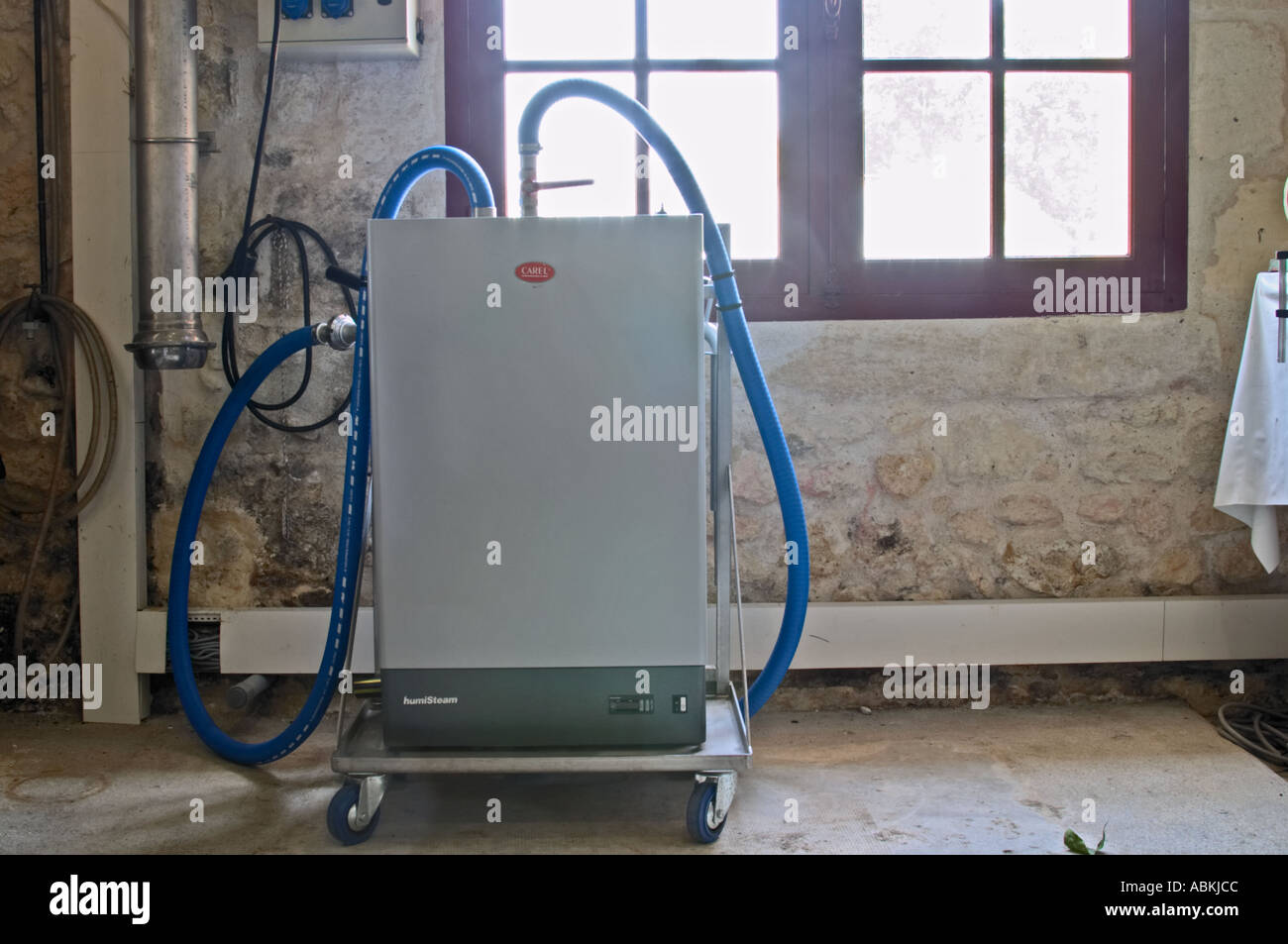 In the winery: A modern barrel cleaning machine that cleans the ...