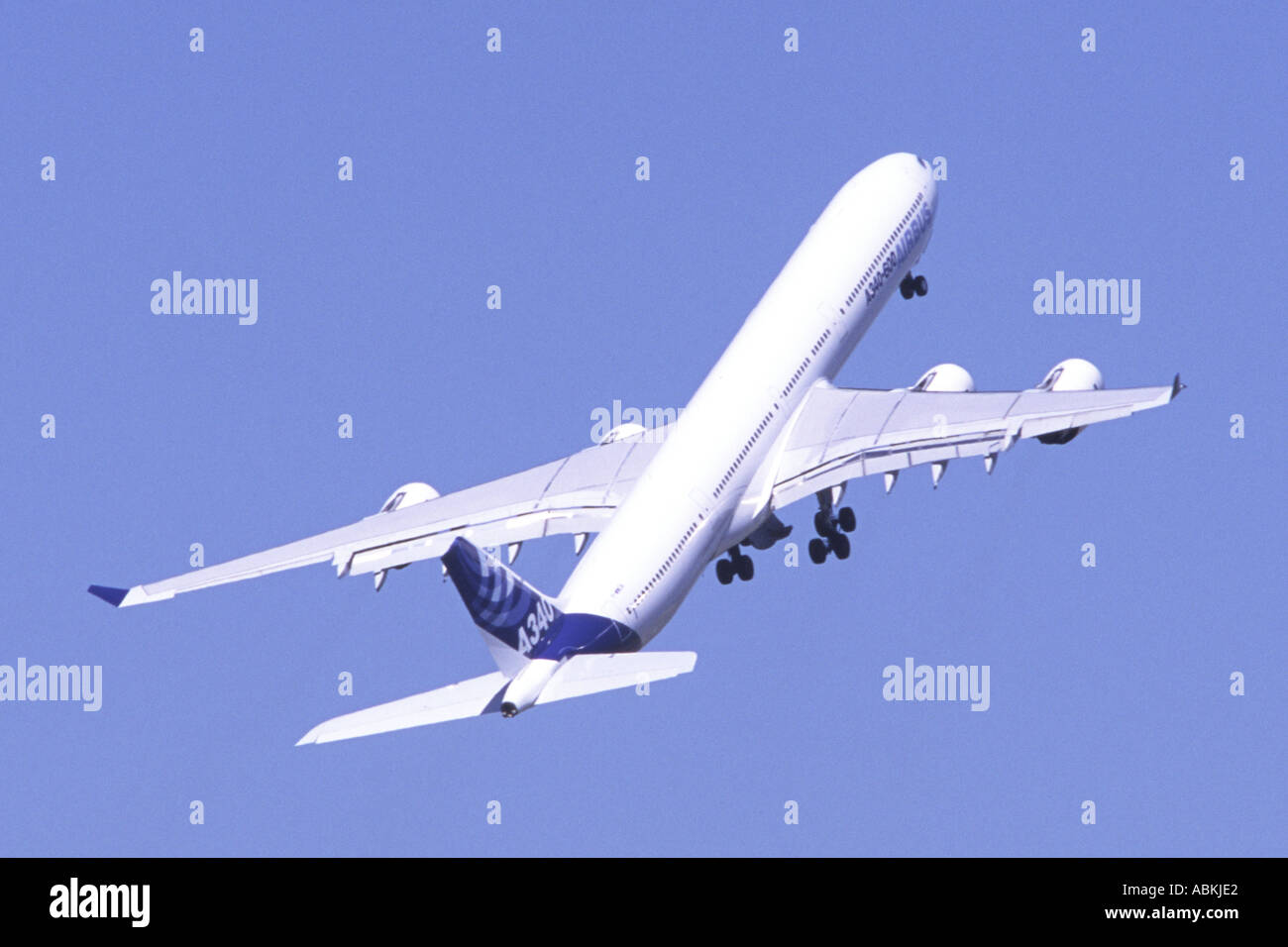 Airbus A340 642 plane take off Stock Photo - Alamy
