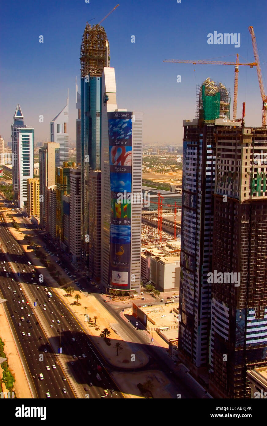Dubai Architecture Sheikh Zayed Road Stock Photo - Alamy