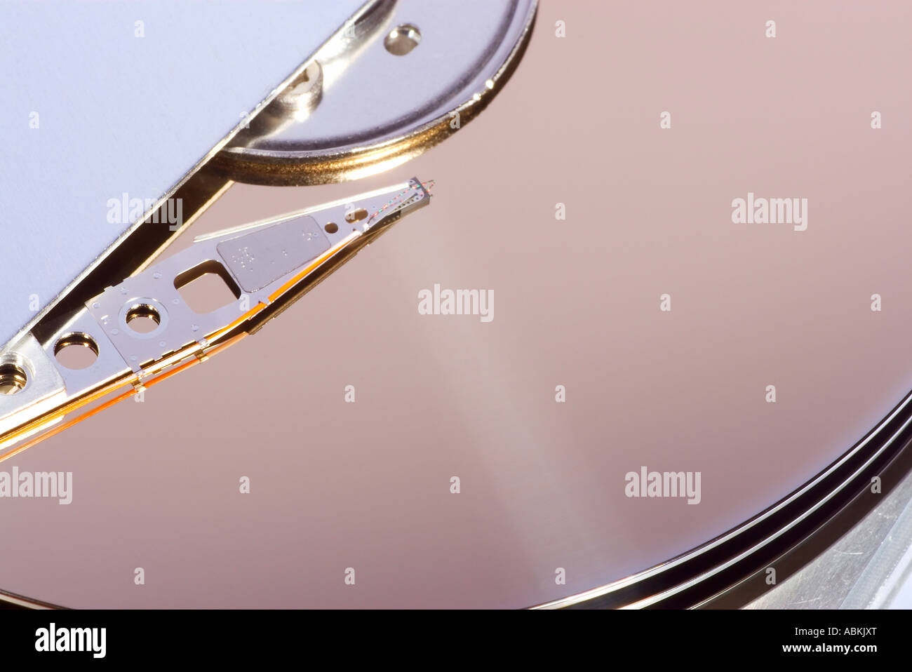 Computer Hard Drive Shining in High Intensity Lighting Stock Photo - Alamy
