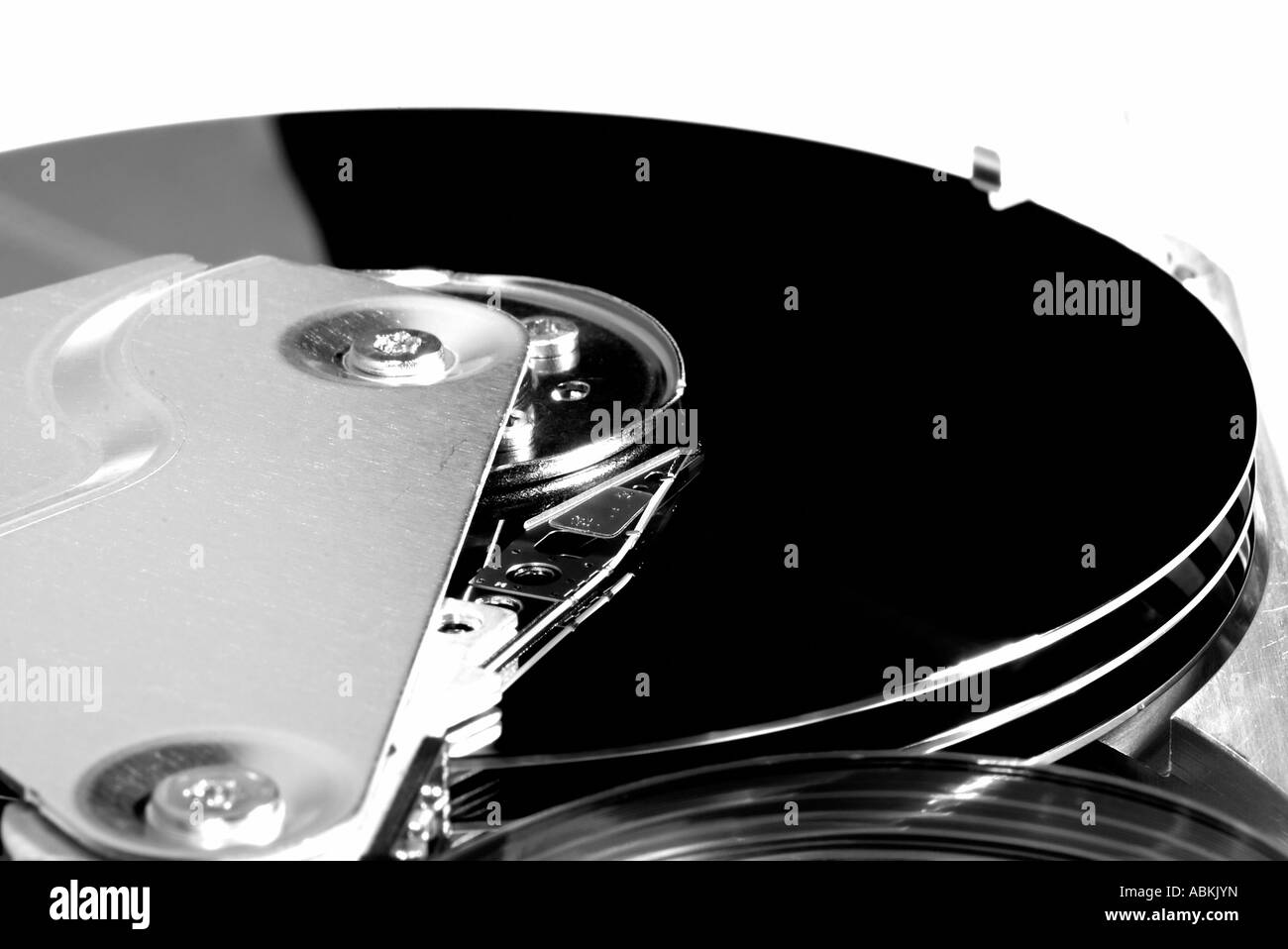 Black and White Computer Hard Drive Art Stock Photo - Alamy