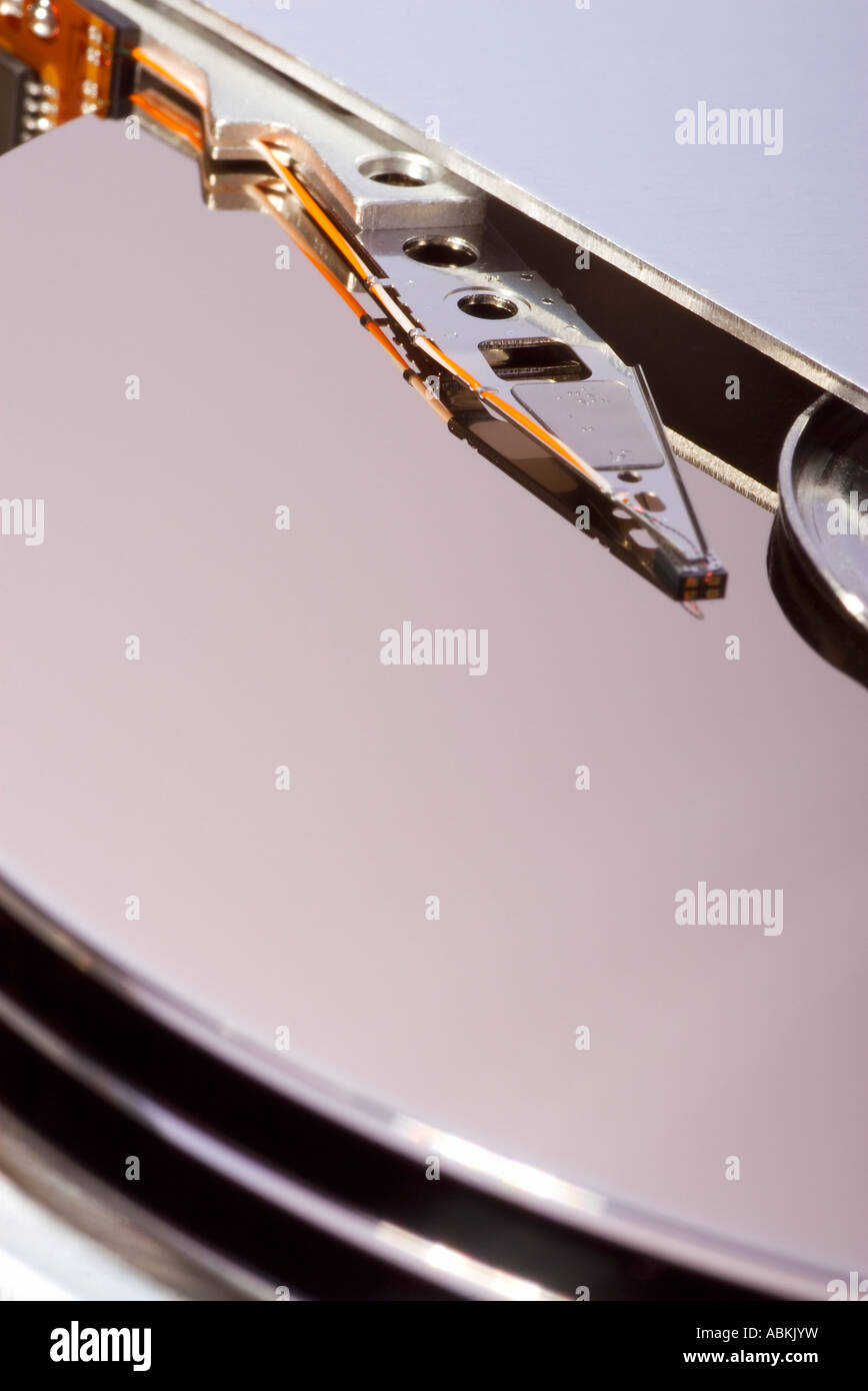 Computer Hard Drive Shining in High Intensity Lighting Stock Photo - Alamy