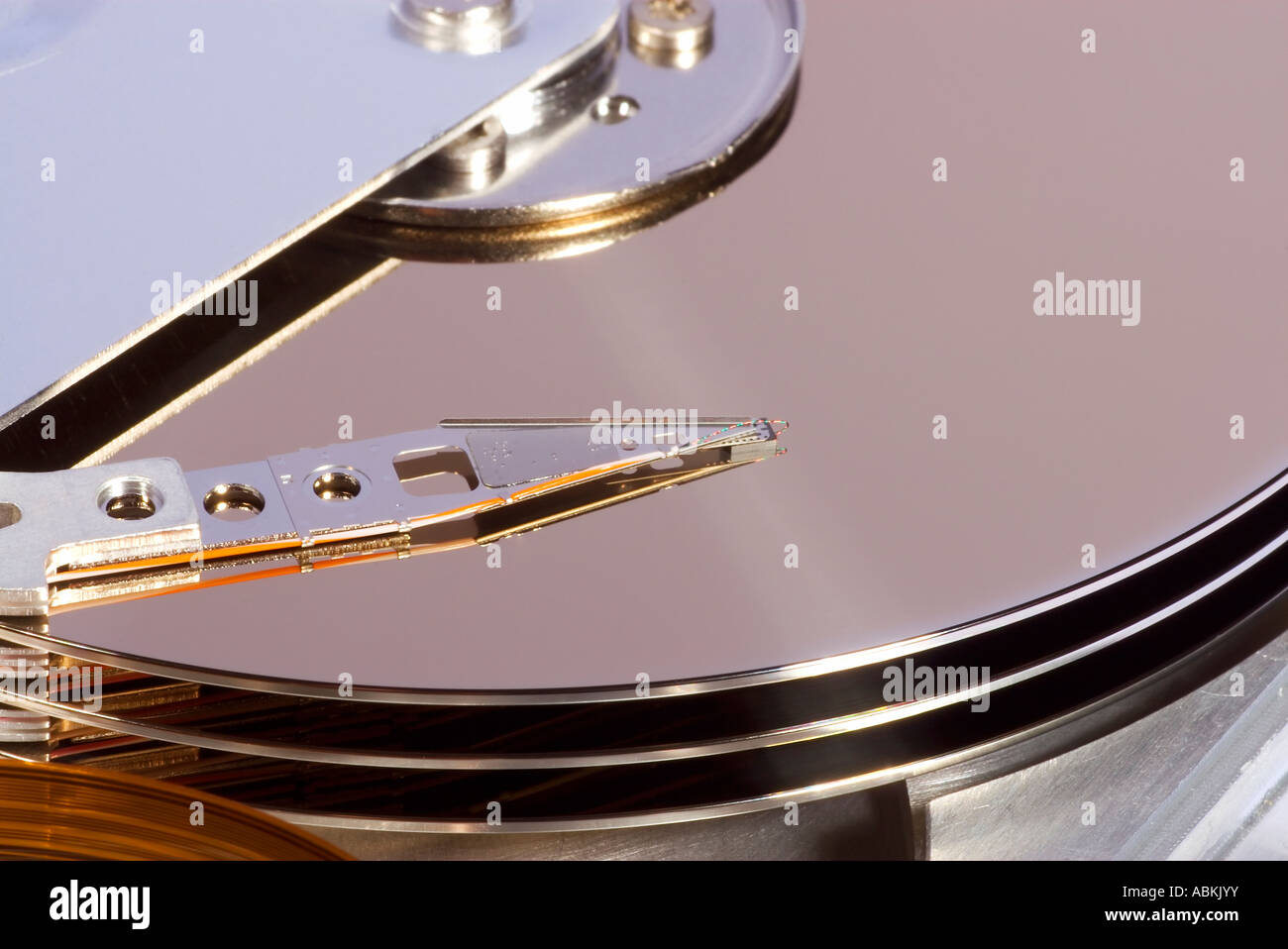 Computer Hard Drive Shining in High Intensity Lighting Stock Photo - Alamy