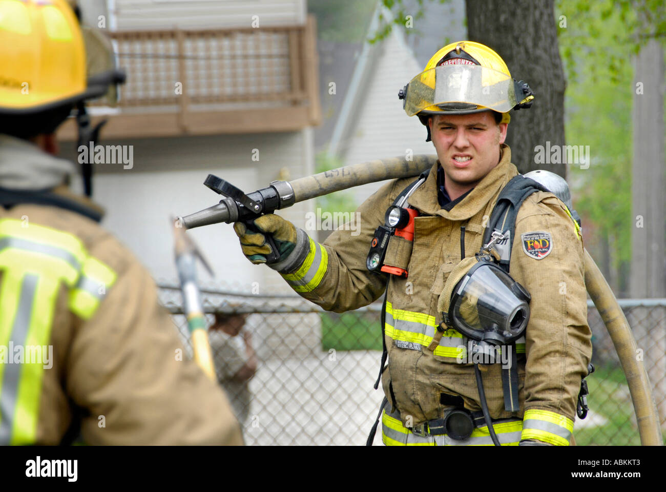 Firefighter work protect home hi-res stock photography and images - Alamy
