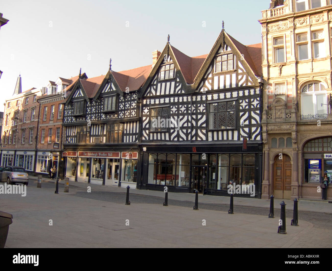 Shrewsbury Shropshire High Street Timbered Buildings Stock Photo - Alamy