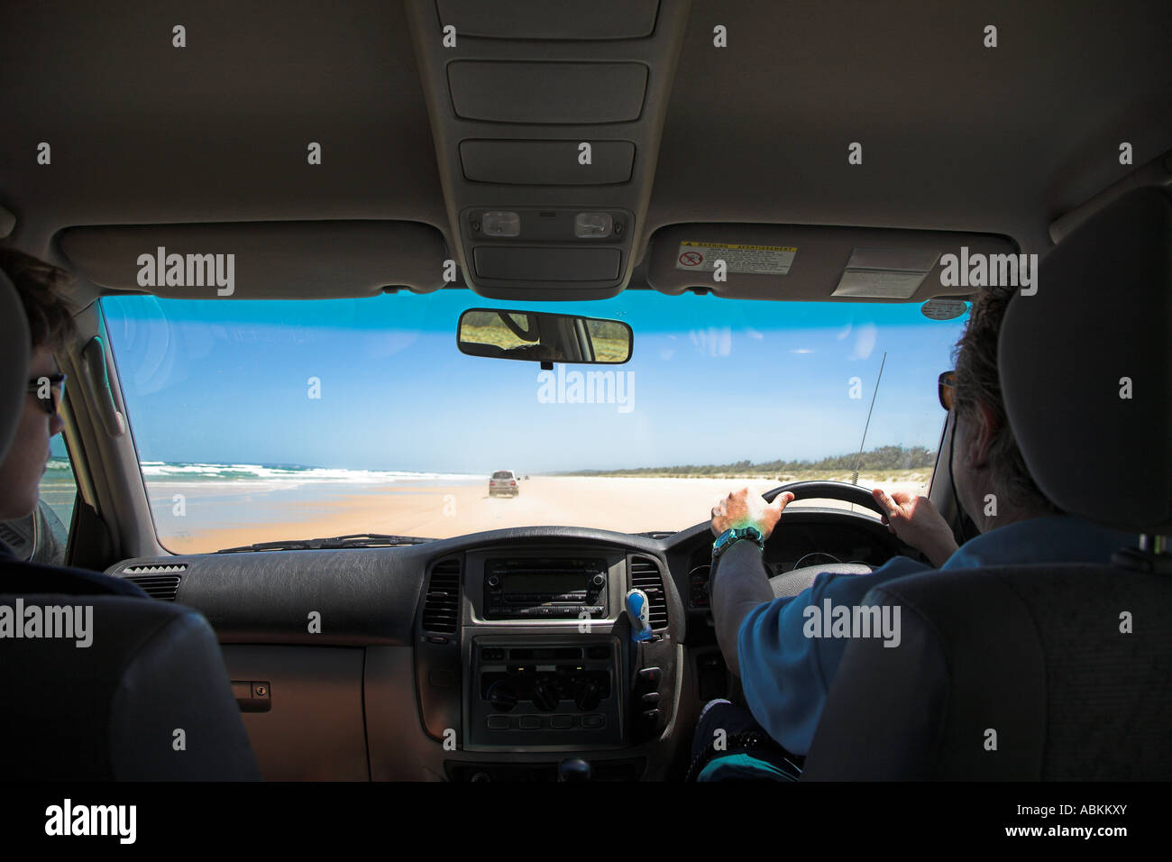 Driving on the beach Stock Photo - Alamy