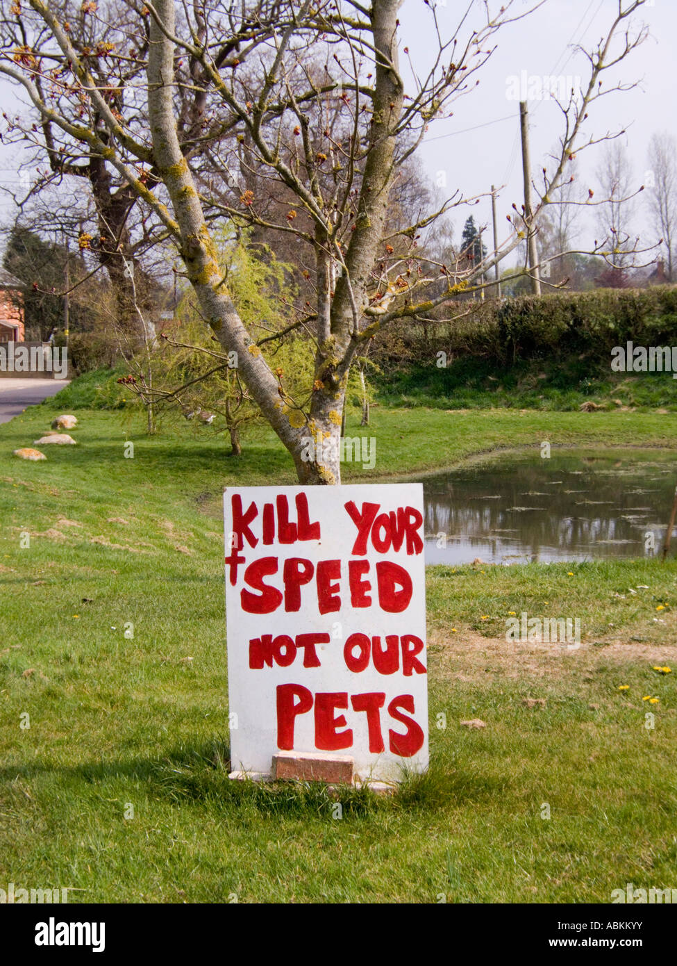 Broad Street Bottlesford Wiltshire England Kill your speed not our pets ...