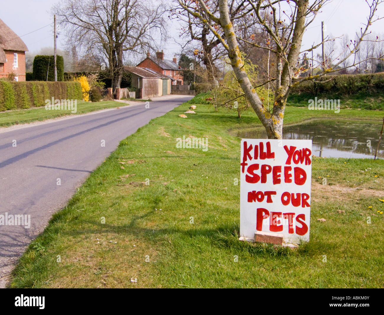 Broad Street Bottlesford Wiltshire England Kill your speed not our pets ...