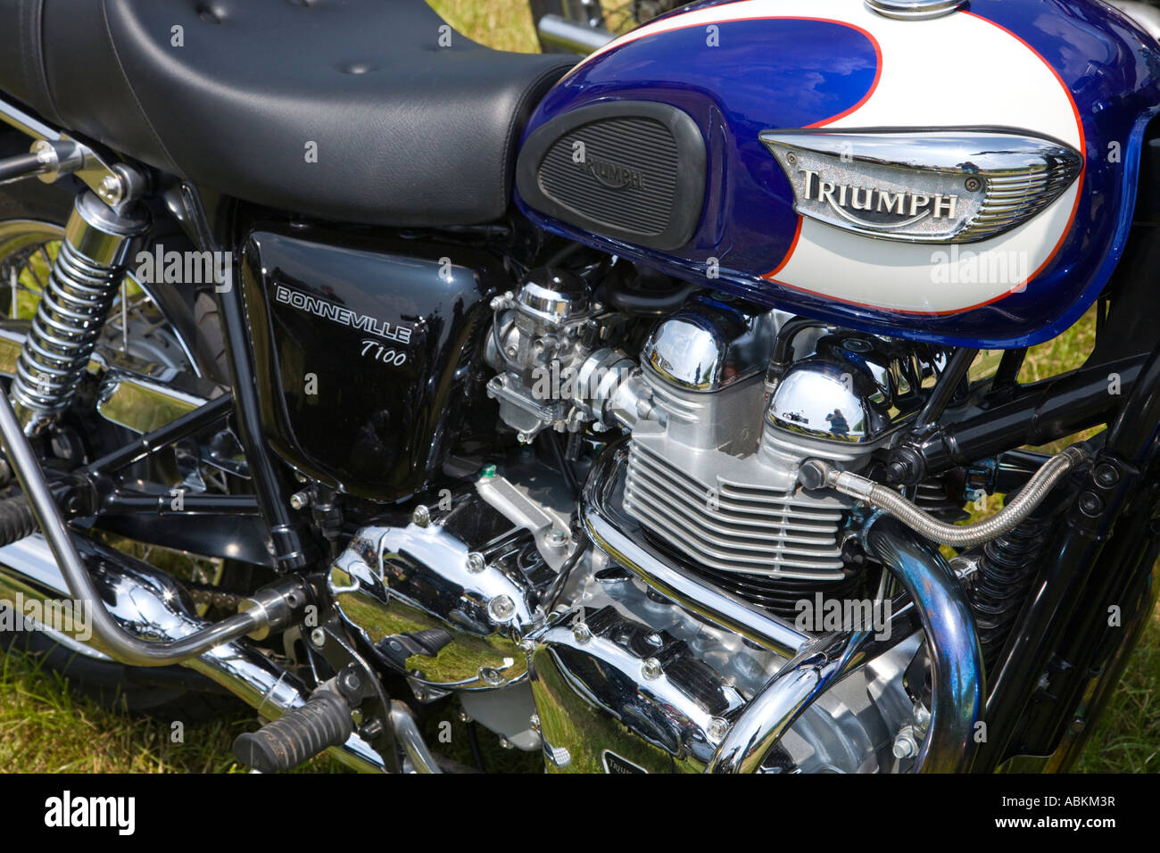 Wiltshire Steam Vintage Rally 2007 Triumph Bonneville motor Cycle Stock ...