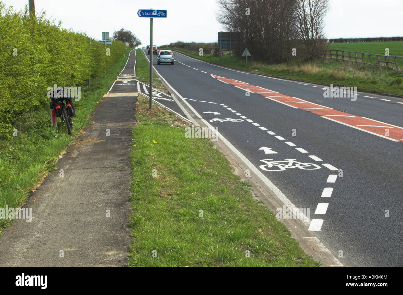 Cycleway from Ganton to Staxton on the A64 Near Scarborough North ...